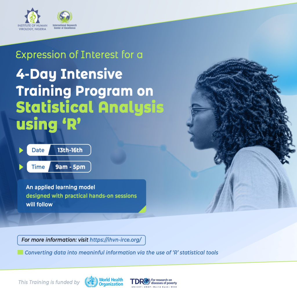 Expression of Interest for Training Program on Statistical Analysis using ‘R’ - IHV NIGERIA.org