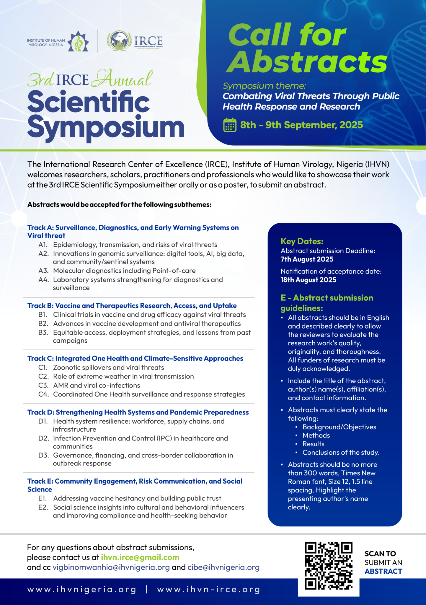 IRCE Calls for Abstracts for 3rd Annual Scientific Symposium - IHV ...