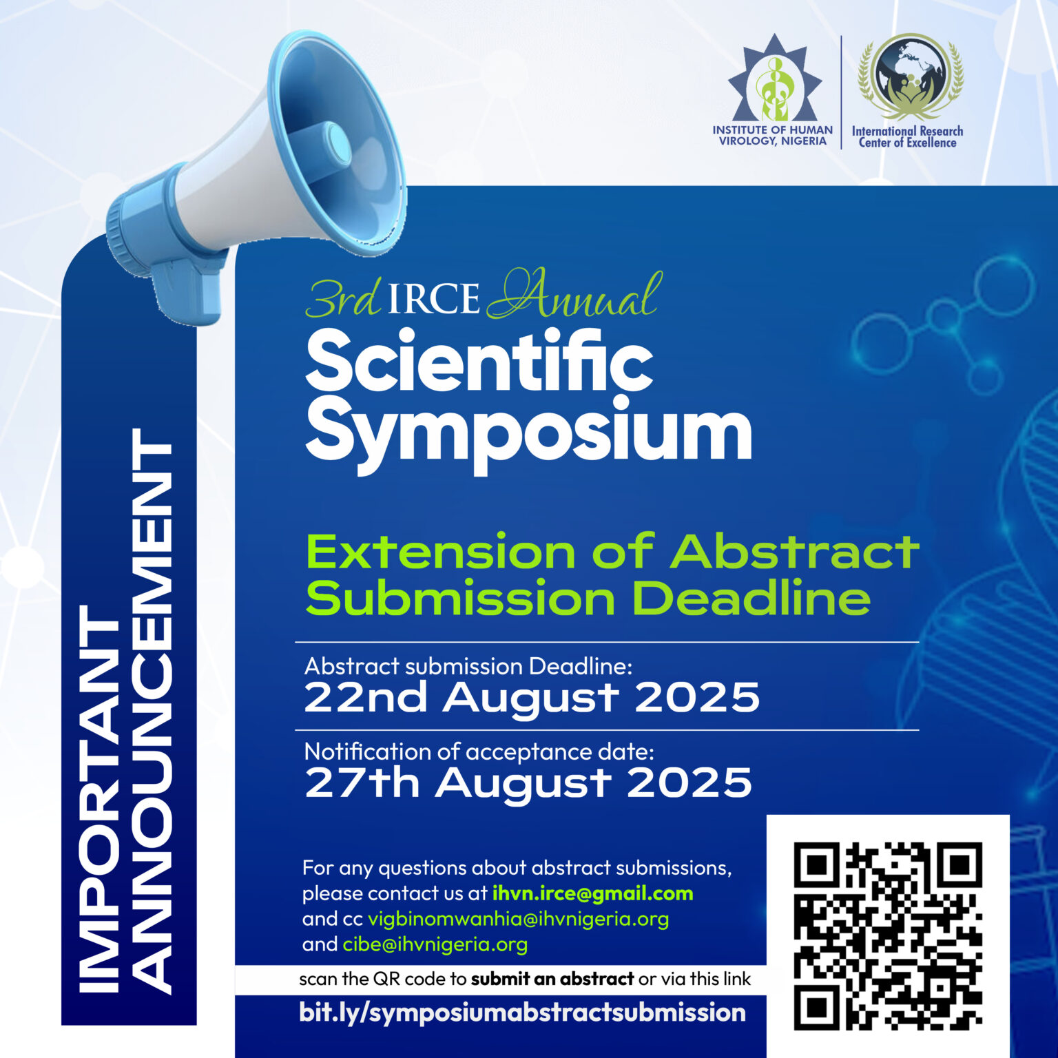 Symposium Abstract Submission Extends to August 22nd - IHV NIGERIA.org