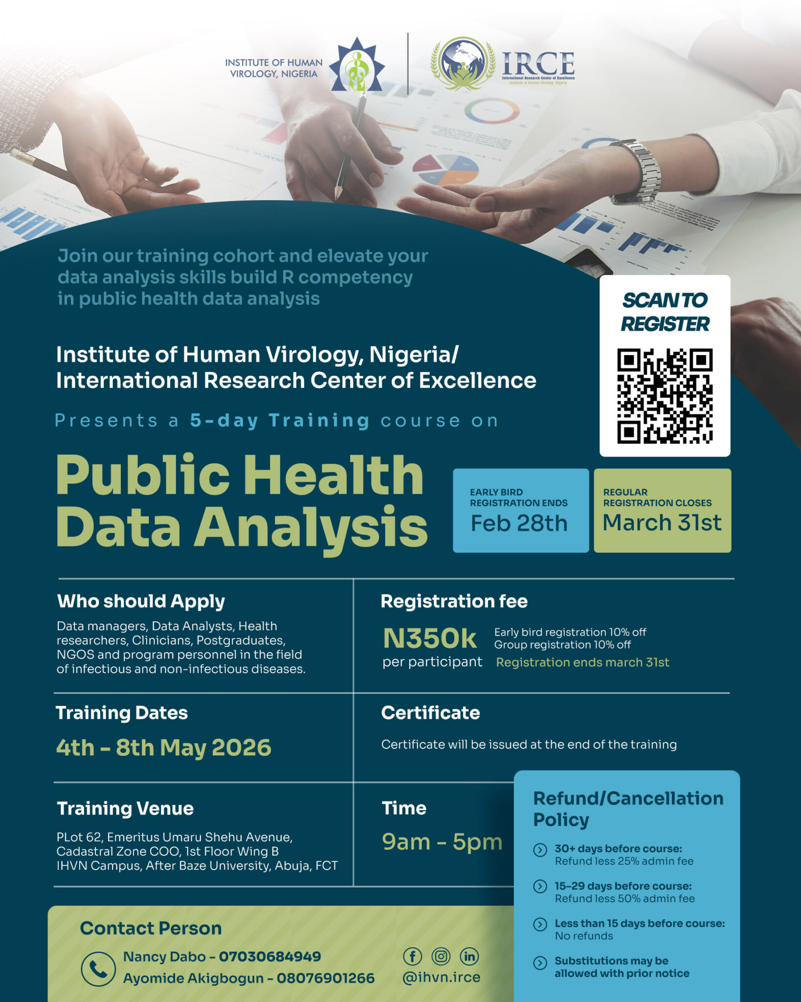 Registration Opens for Public Health Data Analysis Course - IHV NIGERIA.org