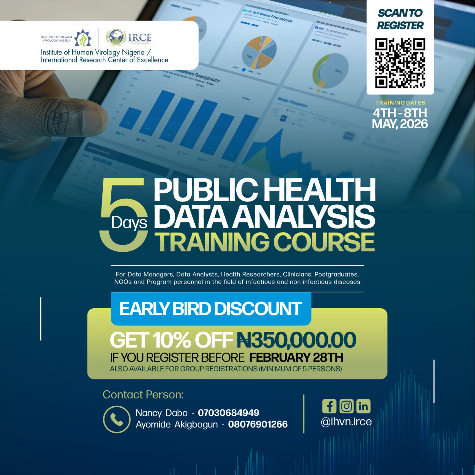 Early Bird Registration for Data Analysis Course Ongoing - IHV NIGERIA.org